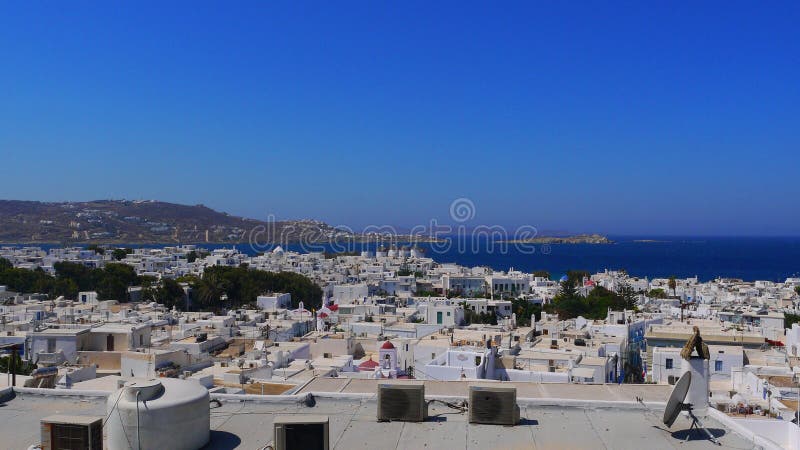 White city view in Mykonos editorial image. Image of summer - 72905855