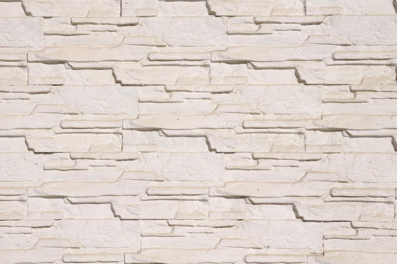 White Cladding Wall Made of Stoneware with Interlocking Tiles ...