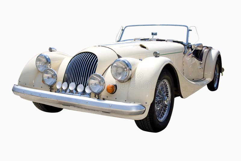 White classic car stock image. Image of vehicle, convertible - 13860019