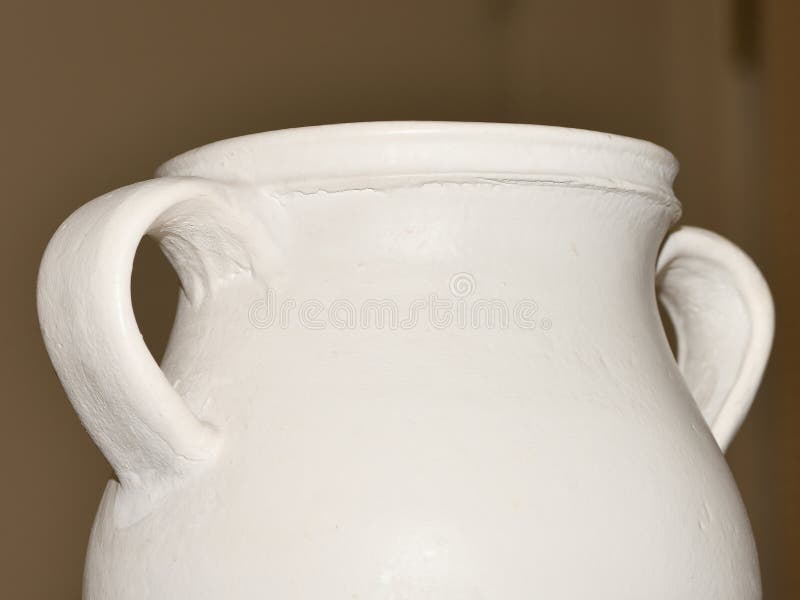 White clay vase close up stock photo. Image of ceramic - 325382080