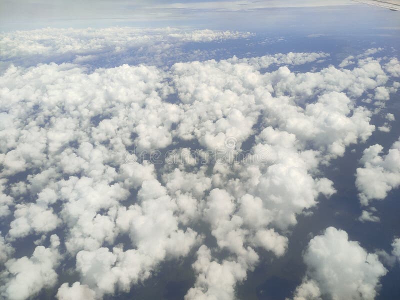 White Clean Clouds Seen from Plane Stock Image - Image of beautiful ...