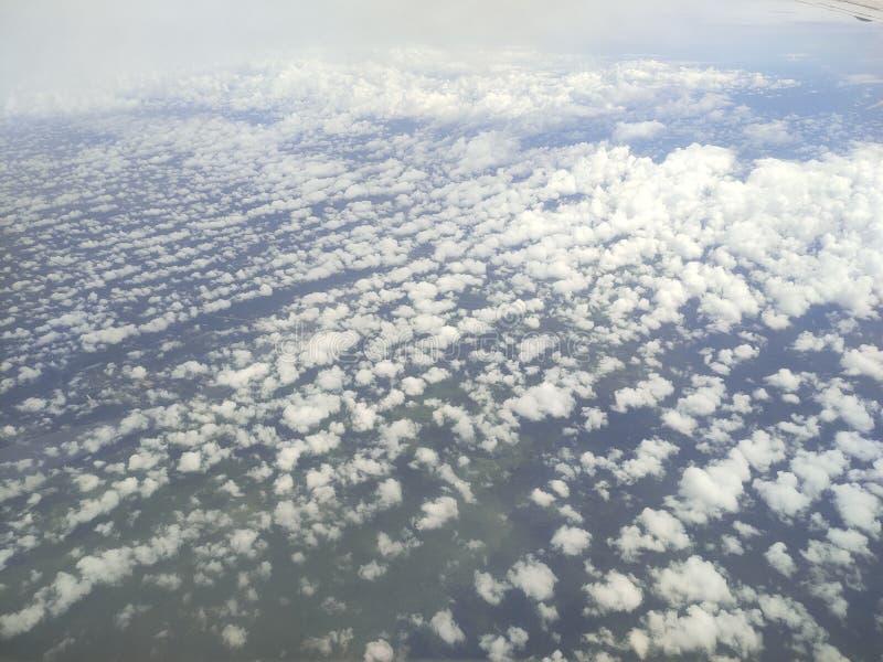 White Clean Clouds Seen from Plane Stock Photo - Image of nature ...