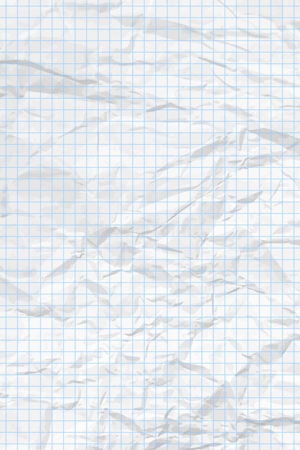 White Clean Crumpled Checkered Paper Stock Vector - Illustration of ...