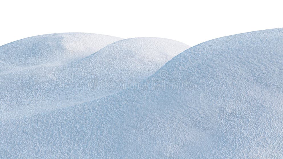 White Clean Snow Texture. Snowdrift Isolated on White Background. Stock ...