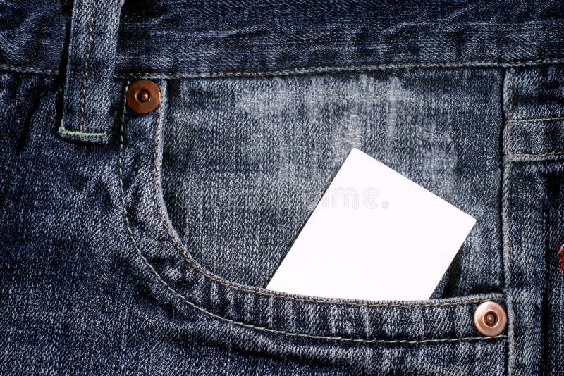 White clear card in pocket stock image. Image of material - 11961021