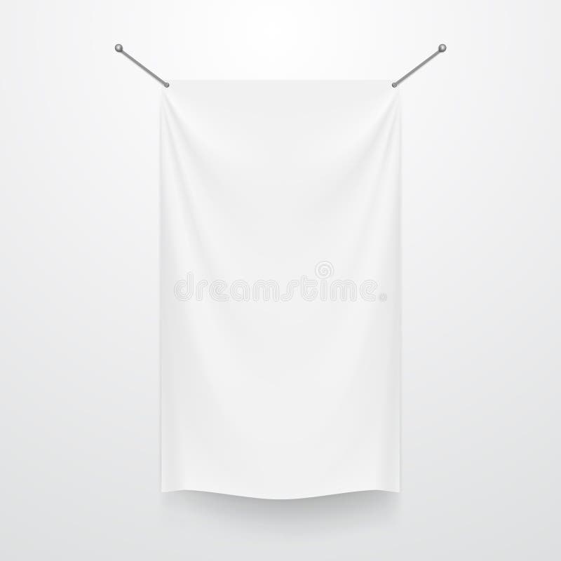 White Clear Textile Banner Template on White Stock Vector ...