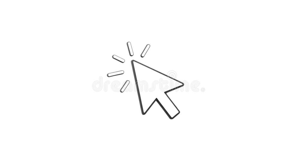 Cursor Click Icon, Hand Pointer. Mouse Clicking Symbol. Outline Click Cursor Sign Stock Image ...