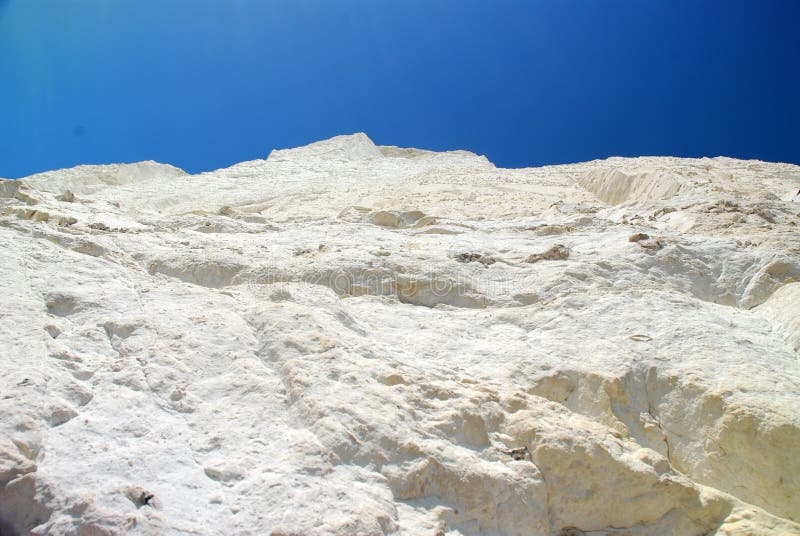 White Cliffs, Green Hills, Blue Sea, England, Dorset, UK Stock Photo ...