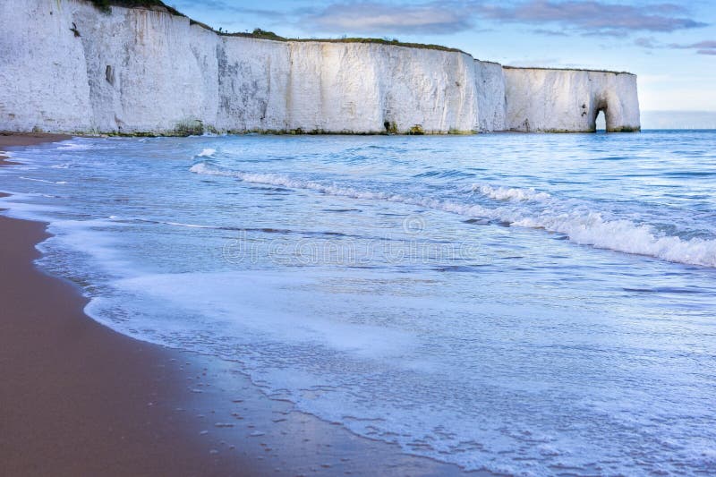 White Cliffs at Botany Bay with Gentle Waves. Stock Image - Image of ...