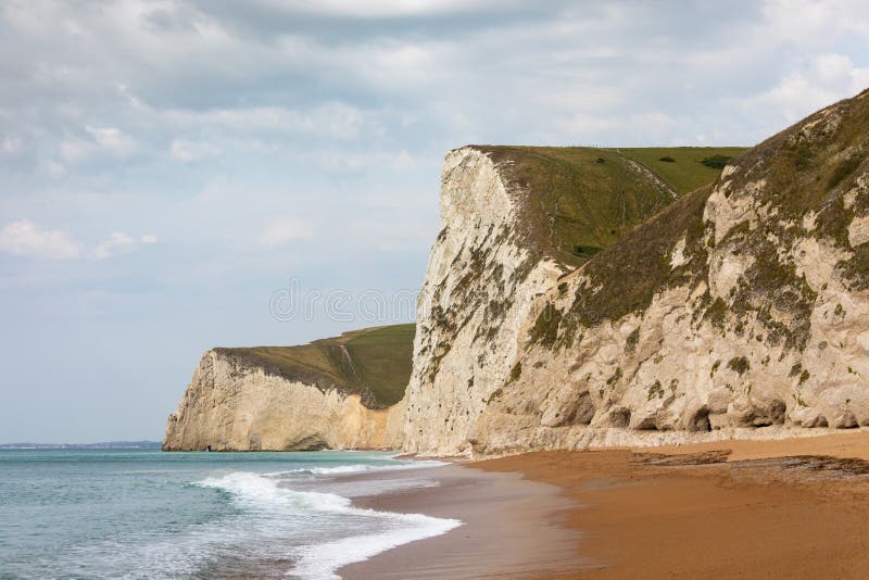 White cliffs of Dorset UK stock image. Image of cliffs - 204652887