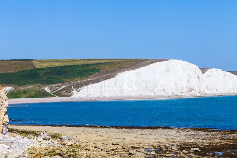 White Cliffs of Dover Background Image. Beautiful Sunny Day on White ...