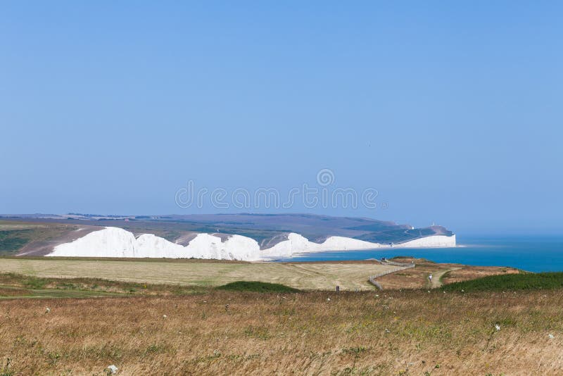 White Cliffs of Dover Background Image. Beautiful Sunny Day on White ...