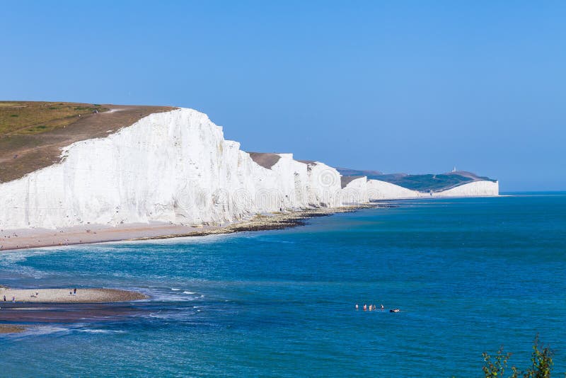 White Cliffs of Dover Background Image. Beautiful Sunny Day on White ...
