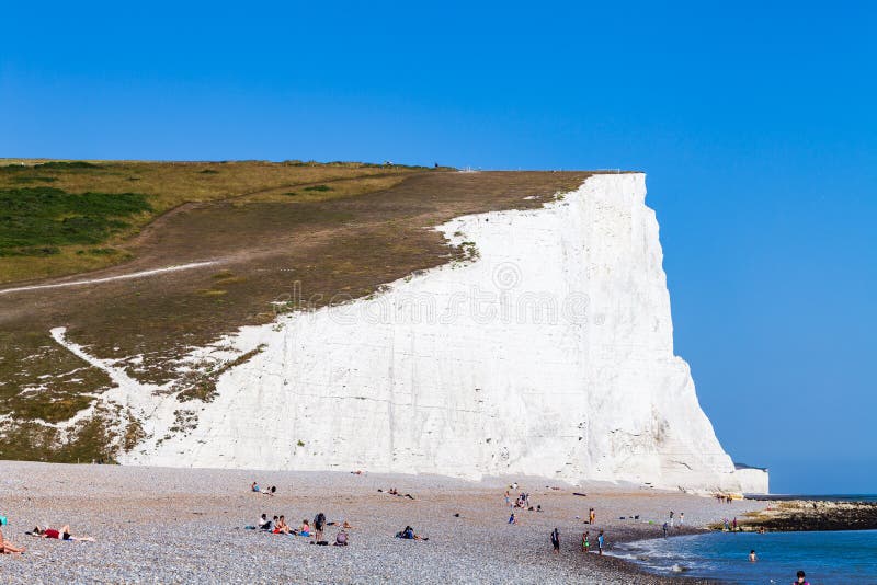 White Cliffs of Dover Background Image. Beautiful Sunny Day on White ...