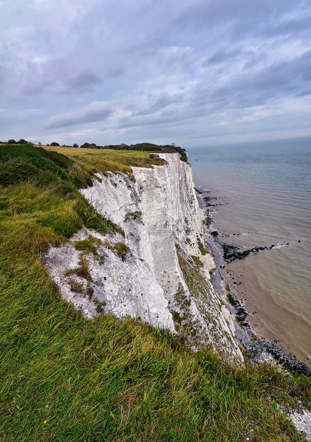 White Cliffs of Dover. Close Up Detailed Landscape View of the Cliffs ...