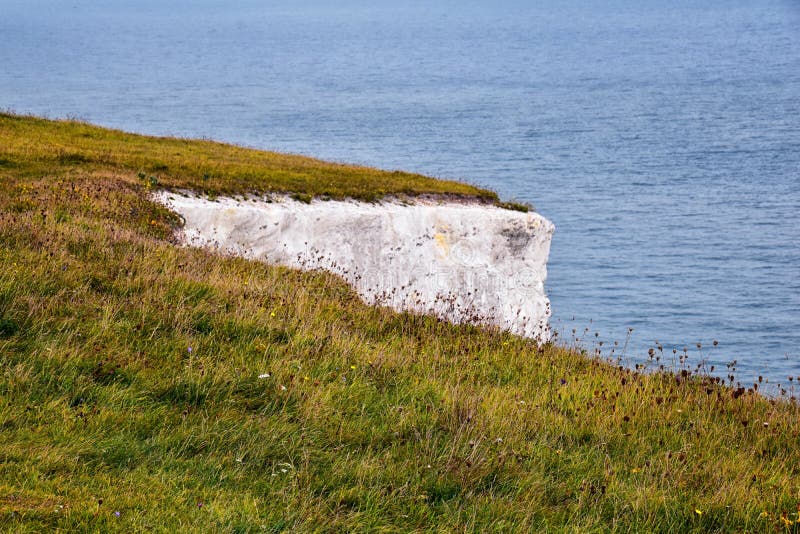 White Cliffs of Dover. Close Up Detailed Landscape View of the Cliffs ...