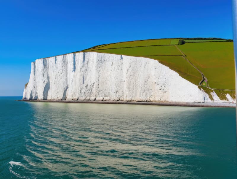 White Cliffs of Dover on the English Channel Crossing Stock Photo ...