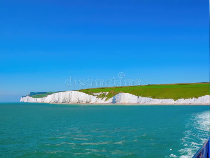 White Cliffs of Dover on the English Channel Crossing, England Stock ...