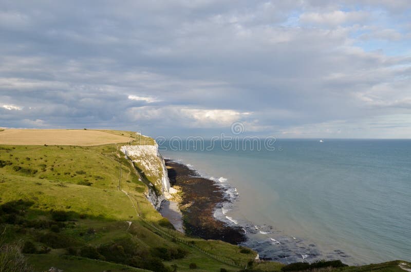 White Cliffs at Dover stock photo. Image of water, wave - 207547086