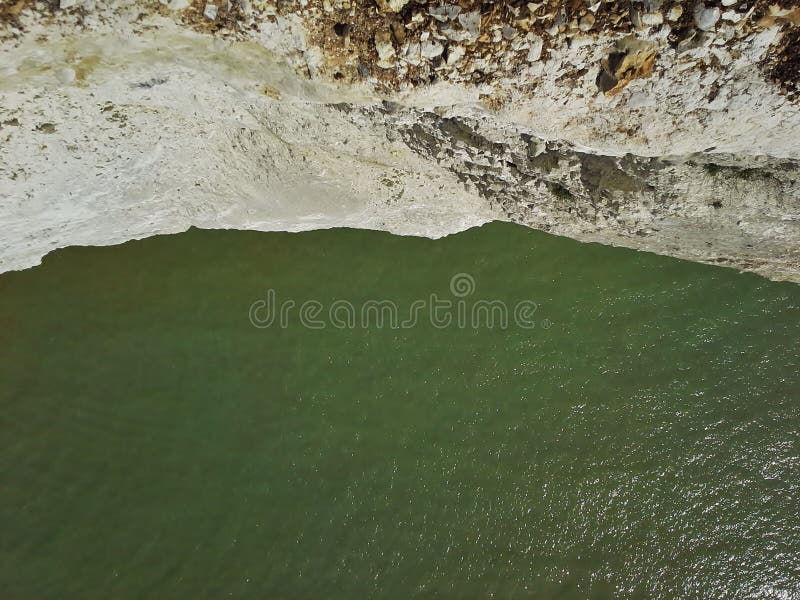 White Cliffs Drop Off Over Water Stock Image - Image of white, cliff ...