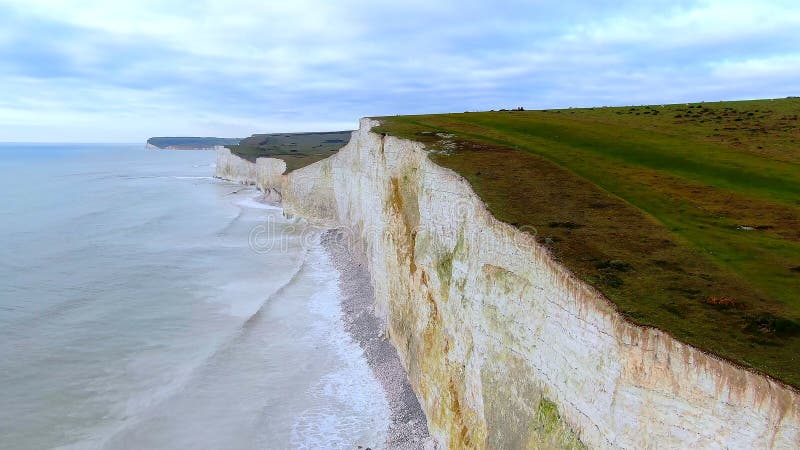 White Cliffs at the English Coast - Aerial View Stock Image - Image of ...