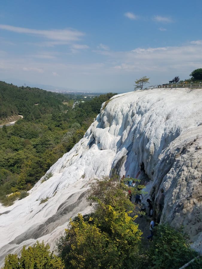 White Cliffs Face in a Forest Setting Stock Image - Image of calcium ...