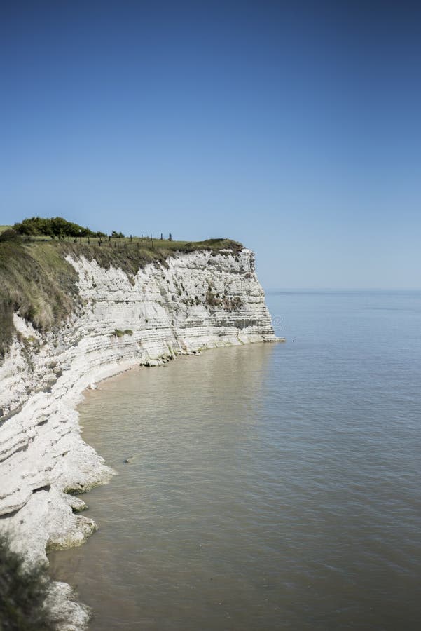 White Cliffs on the French Atlantic Coast Stock Photo - Image of surf ...