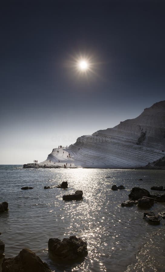 The White Cliffs of Scala Turchi, Sicily Stock Image - Image of turchi ...
