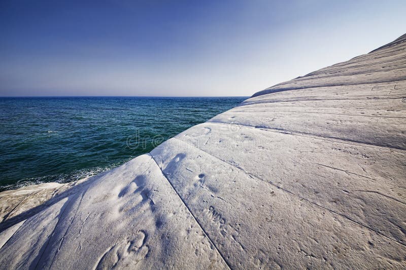 The White Cliffs of Scala Turchi, Sicily Stock Image - Image of turchi ...