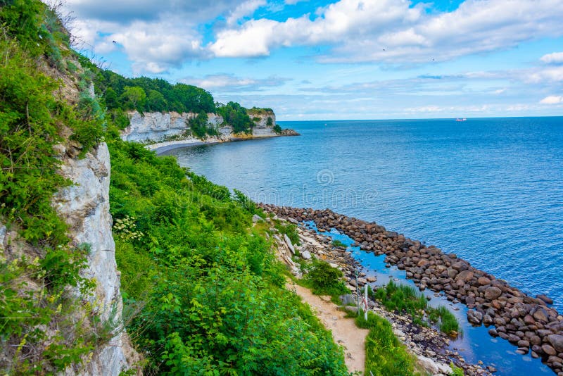 White Cliffs of Stevns Klint in Denmark Stock Photo - Image of maritime ...