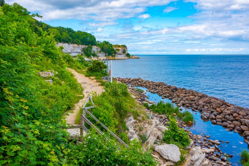 White Cliffs of Stevns Klint in Denmark Stock Image - Image of tourism ...