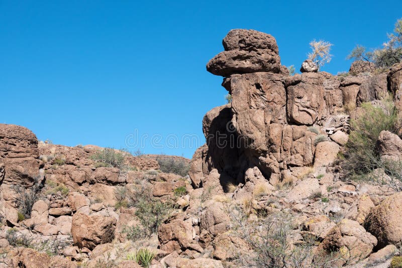 White Cliffs Wagon Trail, Arizona, Precarious Rock Formations Stock ...