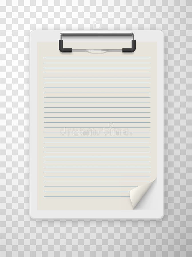 Ruled Sheet of Notebook Paper. Vector Paper Template Stock Vector ...