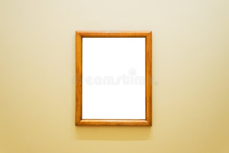 White Clipped Painting with Wooden Frame Stock Image - Image of ...