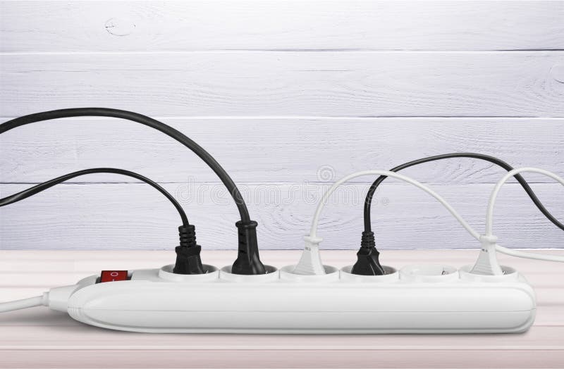 White Multiple Socket and Plugs Stock Image - Image of power, outlet ...