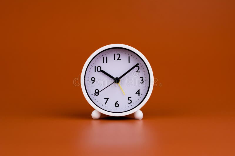 Clock on Brown Background, Time Concept Working with Time Planning Time ...