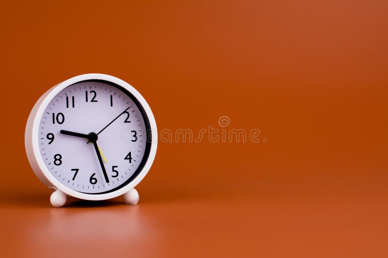 Clock on Brown Background, Time Concept Working with Time Planning Time ...