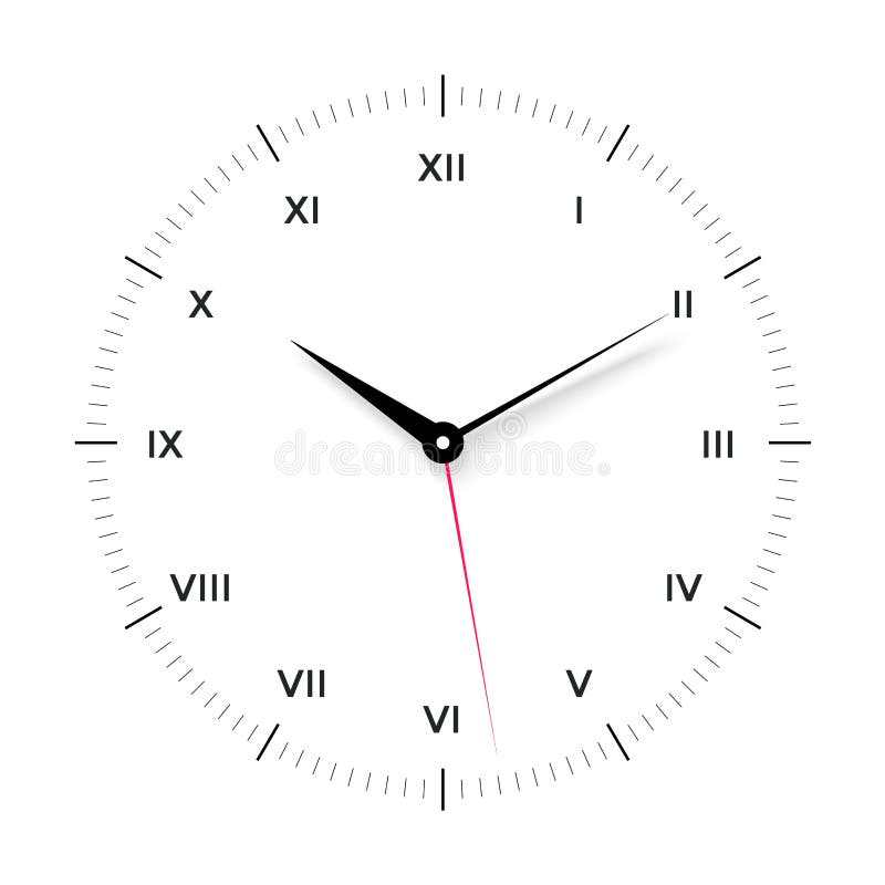 Simple Face Clock Roman Stock Illustrations – 178 Simple Face Clock ...