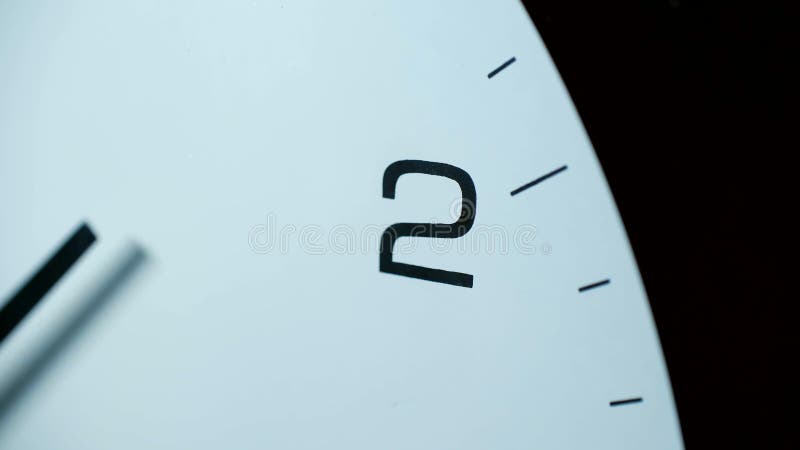 White Clock Face Timelapse Showing Two O Clock Stock Video - Video of ...