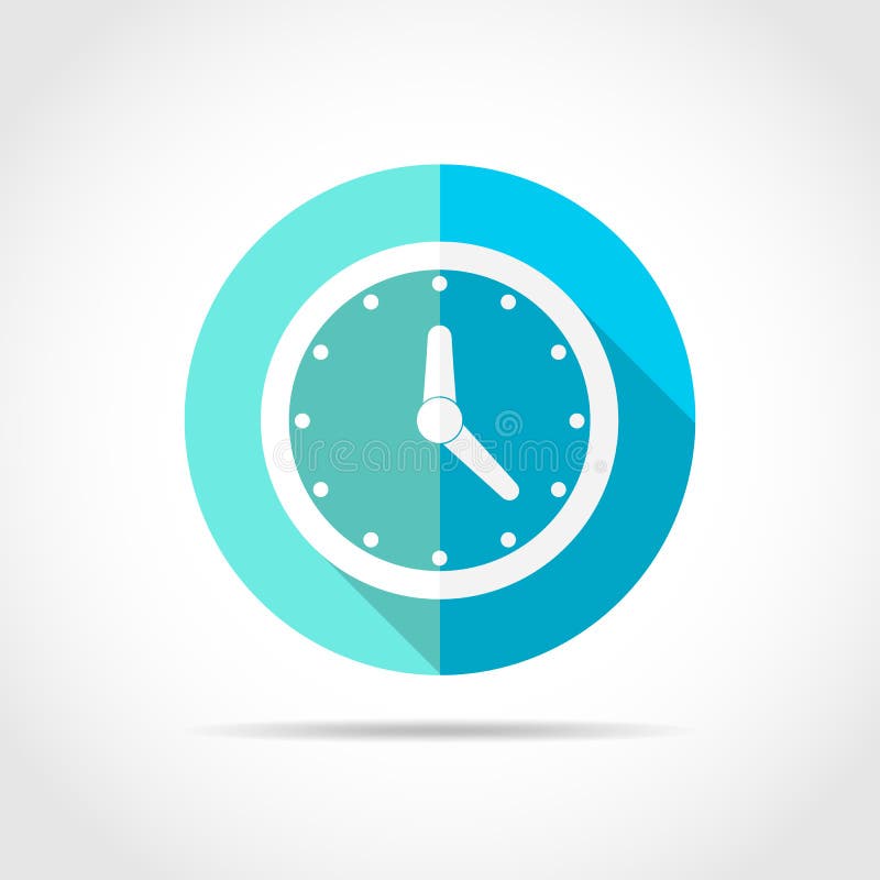 Clock Icon. Vector Illustration. Stock Vector - Illustration of flat ...