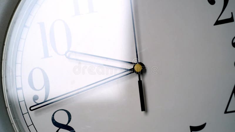 Clock Hands Bench Moving Macro View Stock Footage - Video of lateral ...