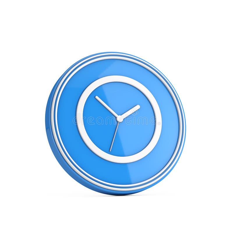Icon of Blue Abstract Clock Stock Illustration - Illustration of ...