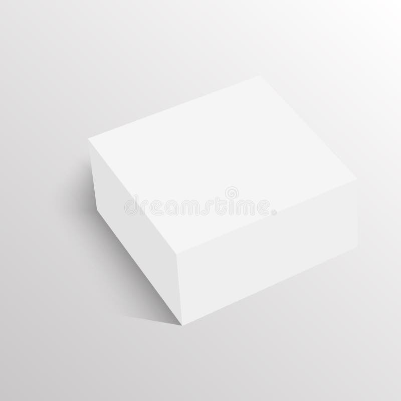 White Closed Box with Soft Shadow . Vector. Stock Vector - Illustration ...