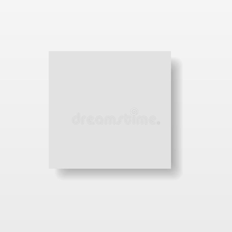 White Closed Box Top View. Vector. Stock Vector - Illustration of ...