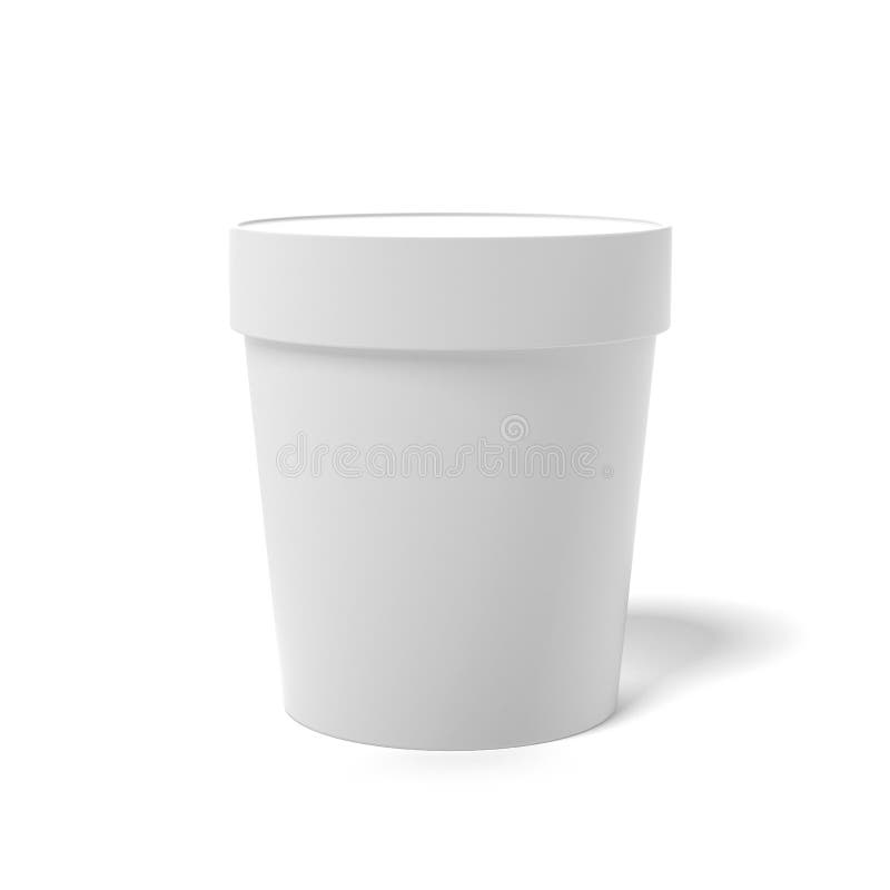 Empty Blank White Open Noodles Cup Mock Up Isolated on Gray Background ...