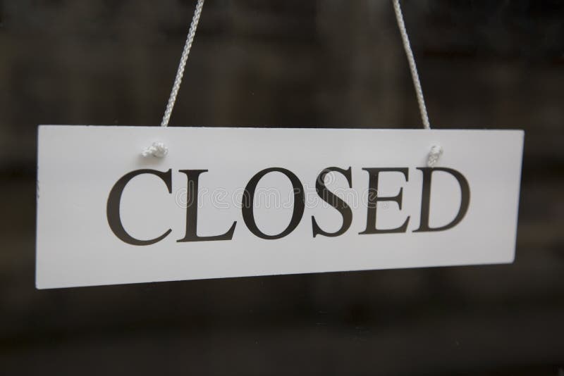 White Closed Sign stock image. Image of idea, closed - 87816407
