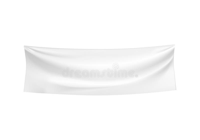 White Cloth Banner Composition Stock Vector - Illustration of vector ...