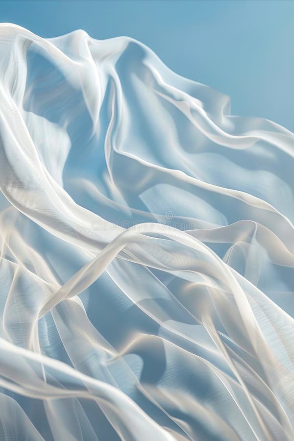 A White Cloth is Blowing in the Wind Stock Photo - Image of material ...