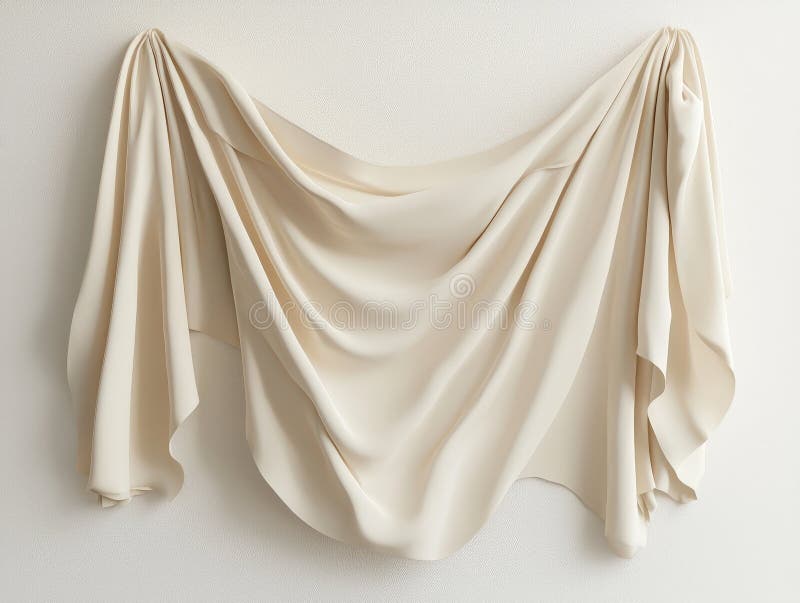 White Cloth Draped on a Wall Creating a Simple and Clean Background for ...