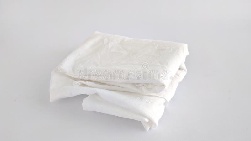 White Cloth Isolated on White Background Stock Photo - Image of fabric ...
